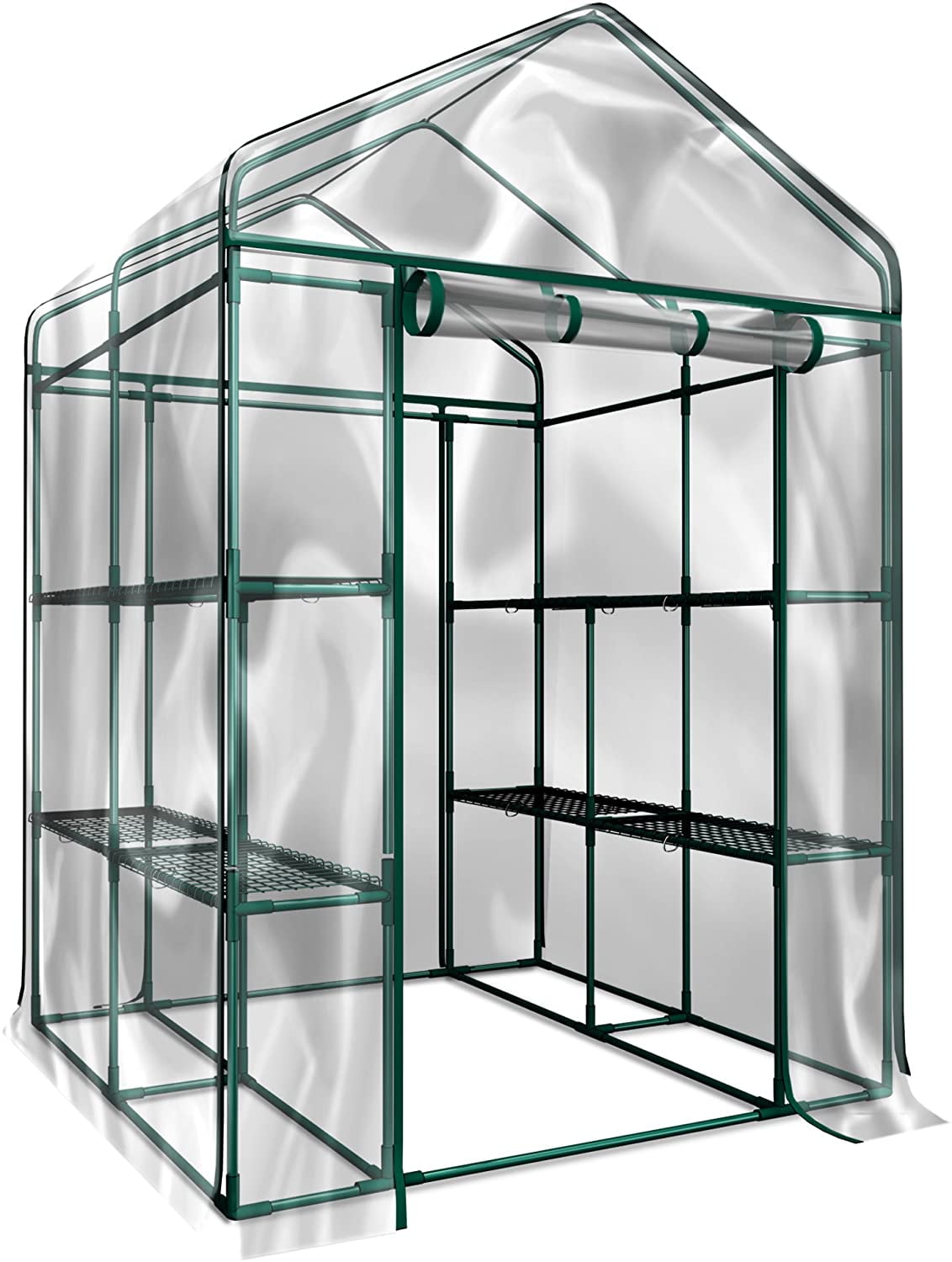 Home-Complete HC-4202 Walk-In Greenhouse- Indoor Outdoor with 8 Sturdy ...