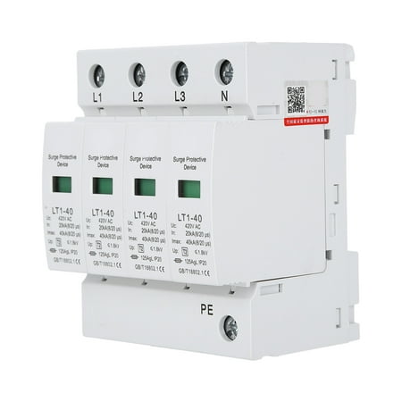 4P LT1-40 White Arc Module Surge Protector, 40ka 4P Surge Protection ...