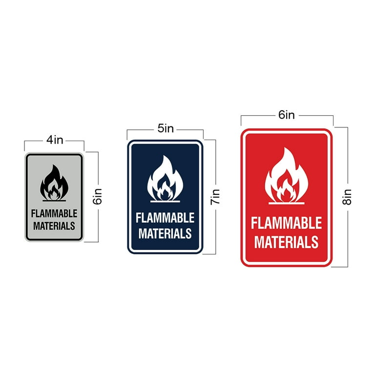 Combustible Materials Sign