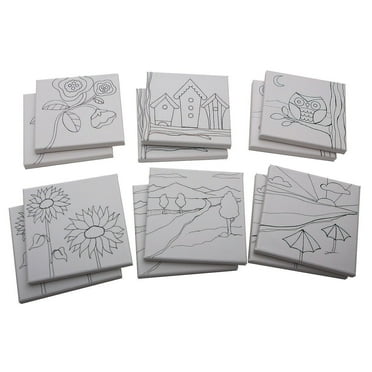 US Art Supply 4" x 4" Mini Professional Primed Stretched Canvas (1-Pack ...