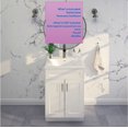 White Shaker Sink Base Bathroom Vanity Ready-to-Assemble Cabinet 24 ...