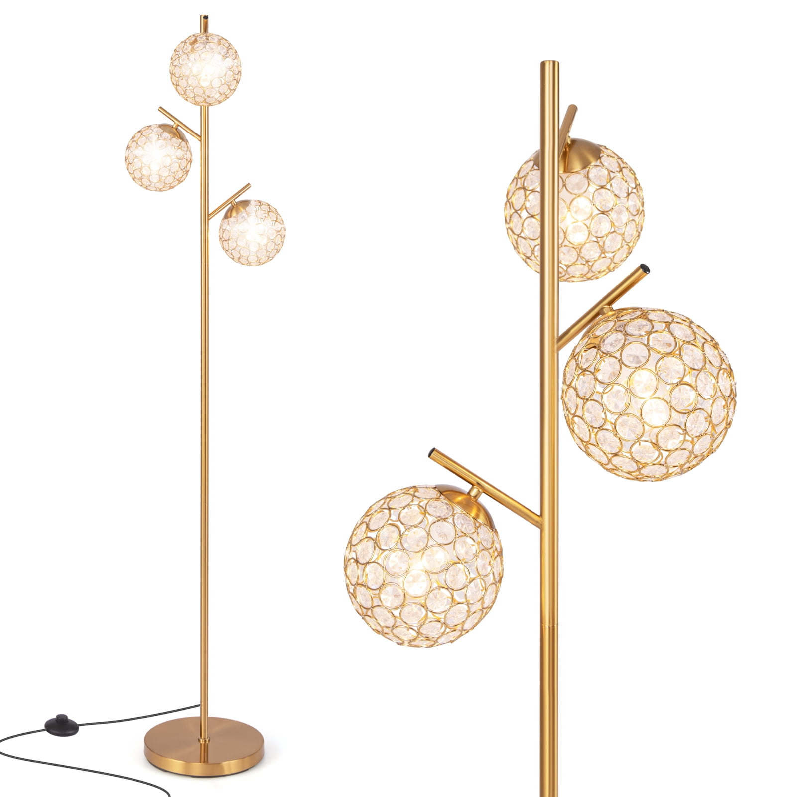 Click here for Giantex 3 Globe Floor Lamp  Gold Standing Lamp W/A... prices