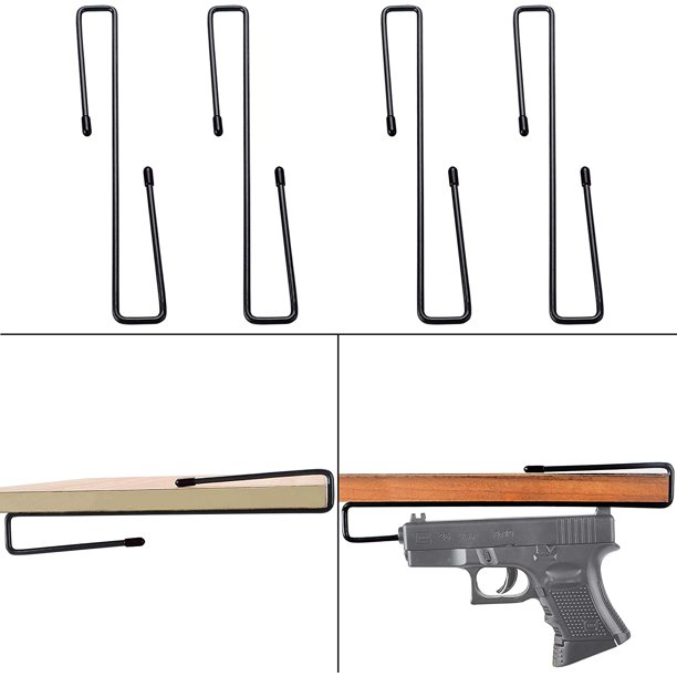 Adoreal 4 PCS Gun Rack, Pistol Rack for Gun Safe Shelf or Stack On Gun ...