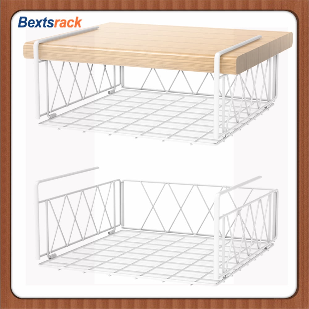 Bextsrack 2 Pack Under Shelf Rack Under Shelf Basket kitchen pantry ...