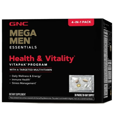 GNC Mega Men Prostate and Virility Multivitamin | Vitality Man ...