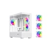 DIYPC White Gaming Computer Case, Micro ATX, USB3.0, Dual Tempered ...