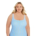 Time And Tru Womens Pique Square Neck One Piece Swimsuit Sizes Xs 3x