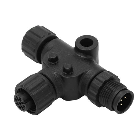 NMEA 2000 Tee Adapter, 3 Port 5Pin M12 Thread NMEA2000 T Type Connector ...