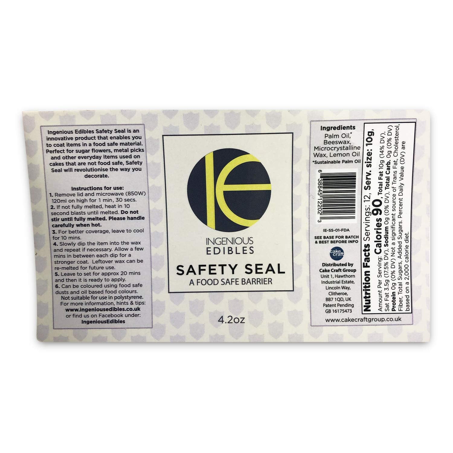 Buy Cake Craft Ingenious Edibles Safety Seal Food-Safe Barrier 4.2 ...