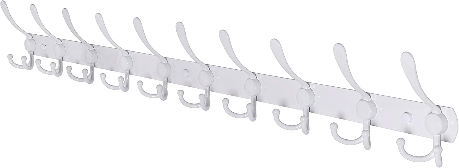 Dseap Coat Rack Wall Mounted-10 Tri Hooks,Stainless Steel Heavy Duty ...