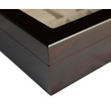 TimelyBuys 20 Piece Large Wooden Watch Box, Ebony Walnut Display Case ...