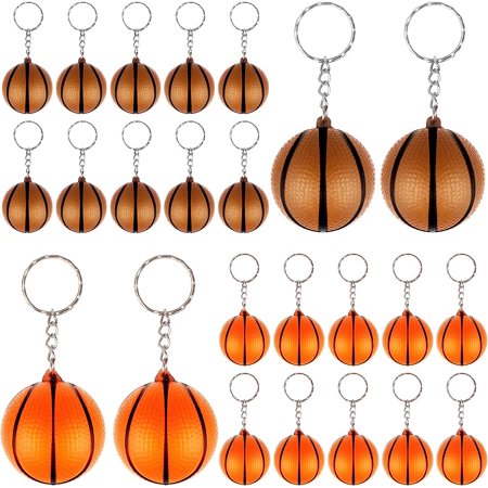 ShenMo 24 Pcs Mini Basketball Keychains Basketball Favor Key Rings ...