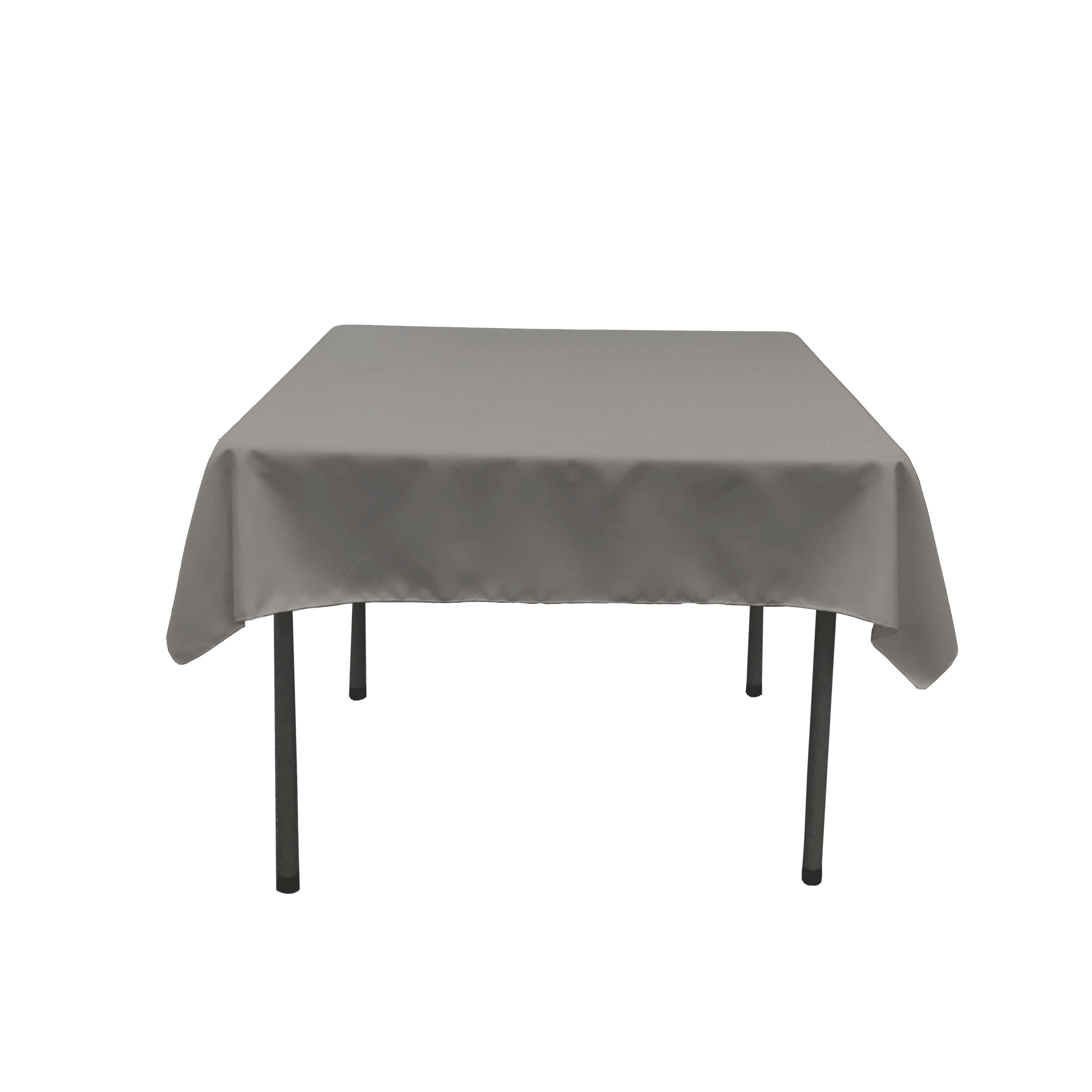 LA Linen Polyester Poplin Square Tablecloth 52 By 52 Inch Gray Dark la-linen-polyester-poplin-square-tablecloth-52-by-52-inch-gray-dark
