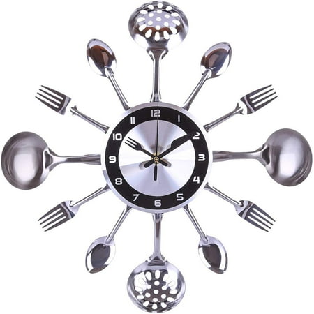 Spoon Fork Cutlery Kitchen Wall Clock, Wall Clocks for Kitchens ...