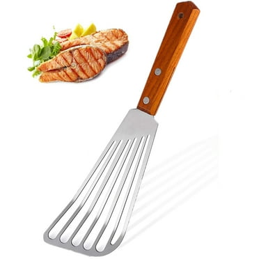 HIC Fish Spatula with Slotted Angled Blade, 18/8 Stainless Steel, 11.25 ...