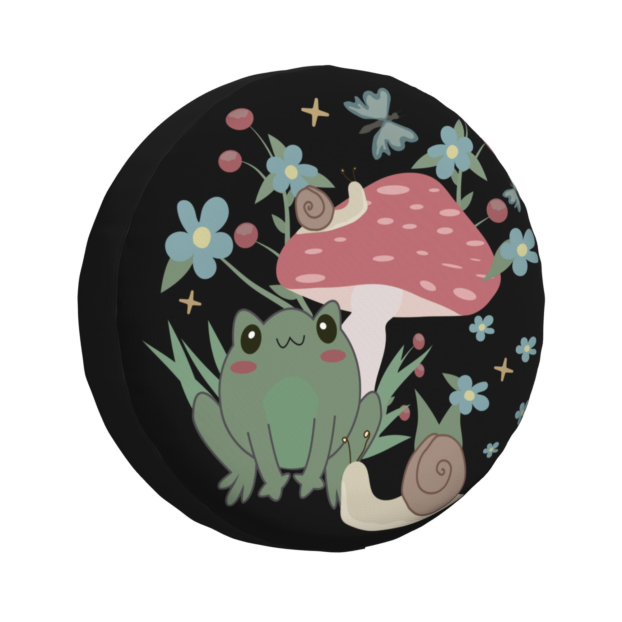 XMXY Cartoon Frog Cottagecore Mushroom Spare Tire Cover, Universal ...