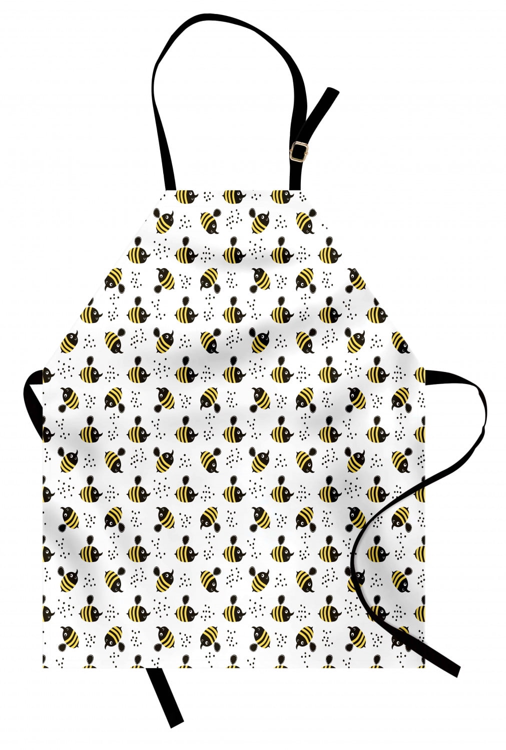 Bee Apron, Honey Bees Pattern Flying Mascots Comic Joyful Animals ...