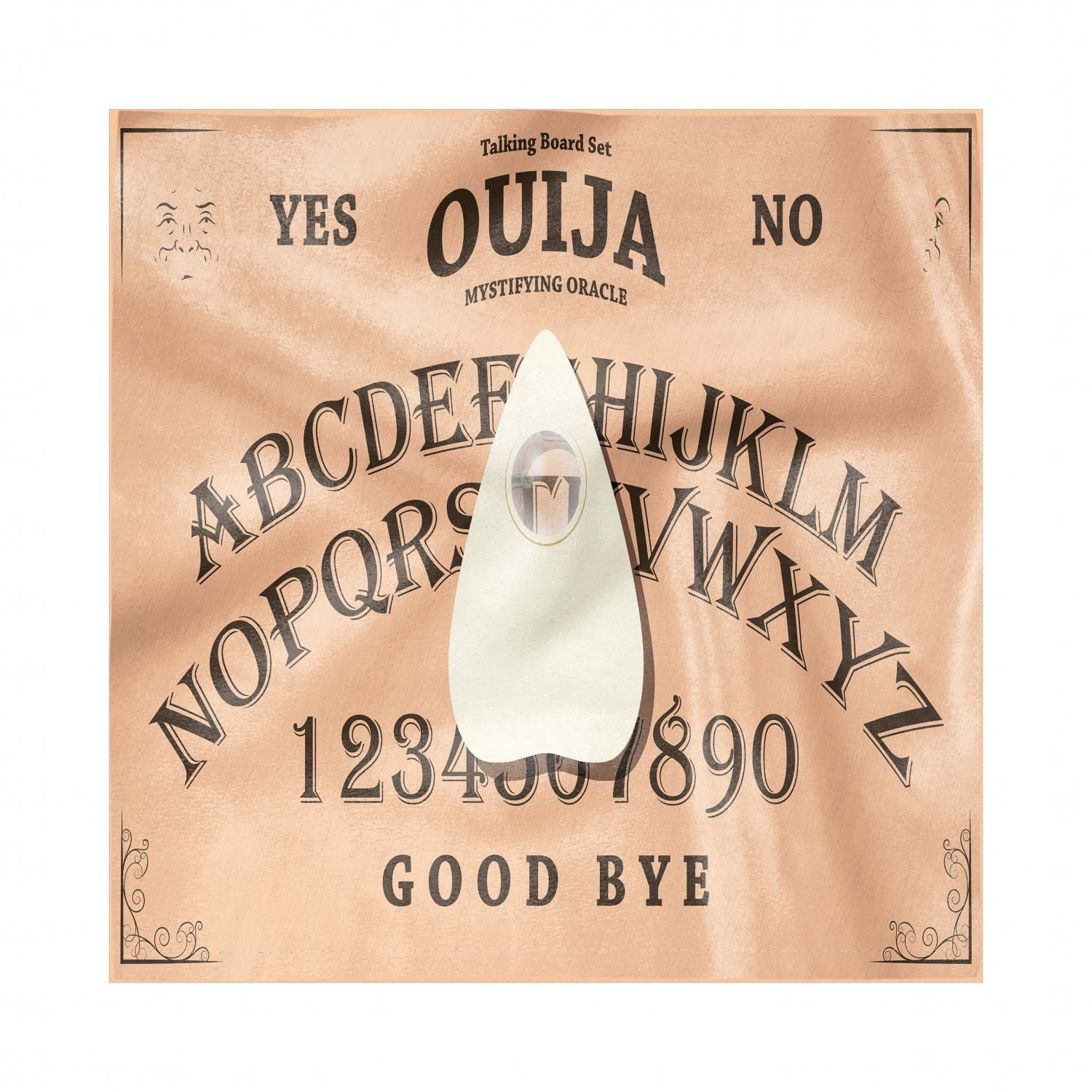 Ouija Board Decorative Satin Napkins Set of 4, Playing Ouija with ...