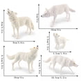 C Roaring Wolf Simulation Model Toy For Children Desktop Decor White ...
