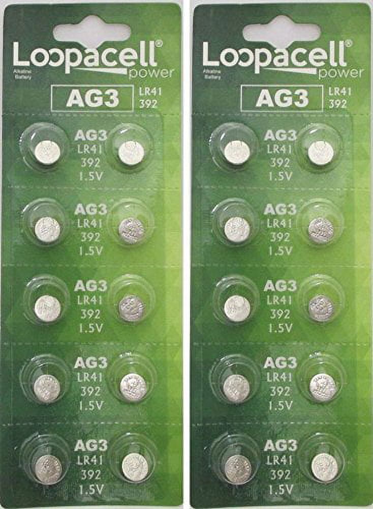 LOOPACELL / AG3 / LR41 / 392 / 192 / 384 / 1.5V Alkaline Watch Battery x 20 - Walmart.com