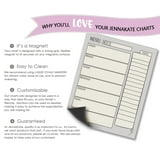 JennaKate Pink Magnetic Dry Erase Chore Chart, 11x14, Daily and Weekly ...