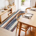 Abstract Rustic Striped Texture Rectangle Rug 2'x6' Watercolor Ombre ...