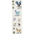 SAFAVIEH Novelty Gracelyn Roosters and Chicks Wool Area Rug, Ivory/Blue ...
