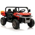 Joyracer 24V Kids Ride on Car UTV, 2 Seater Electric Powered Ride on Toys Truck with Trailer ...