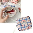 Checkered Cosmetic Bag With Fruit Pattern Compact Size Interior ...