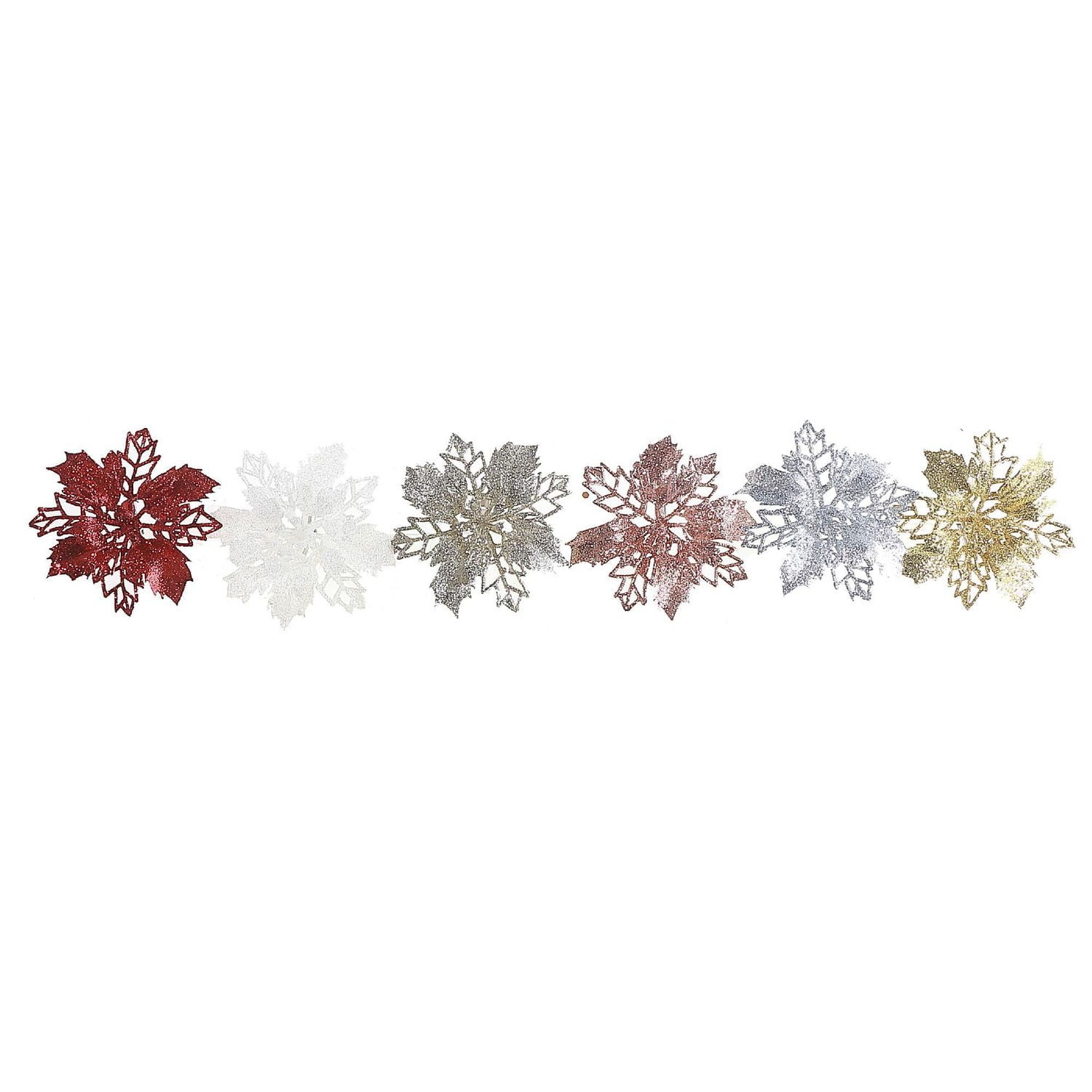 Click here for Ih Casadécor Double Glitter Poinsettia Clip - Set... prices
