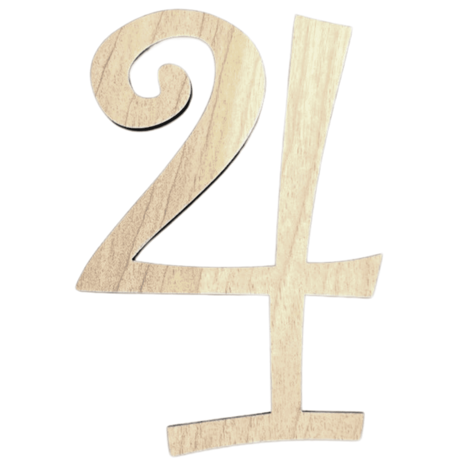 Krafty Supply - 2" Tall Birch Number 4 | 1/4" Birch Plywood | Curlz ...
