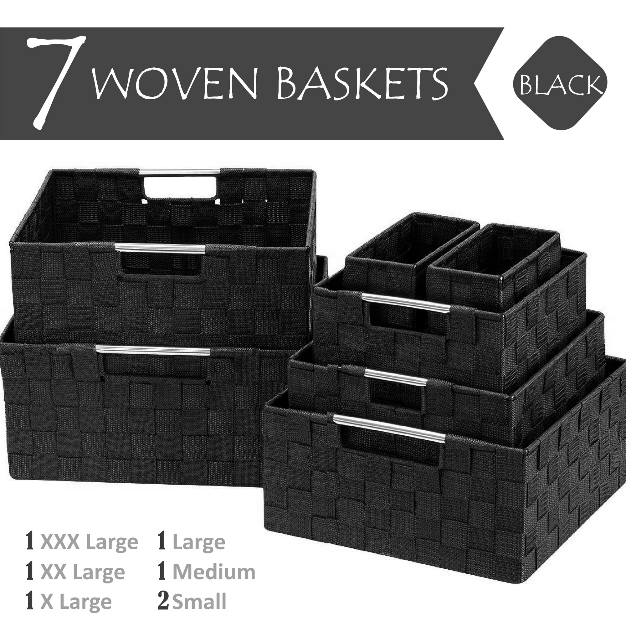 Click here for Sorbus 7 Pack Durable Woven Fabric Storage Baskets... prices