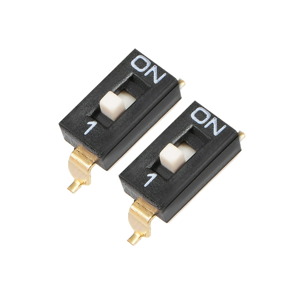 2pcs Black Dip Switch 1 Positions For Circuit Pcb Smd Type