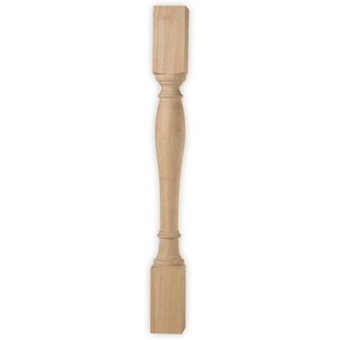 BingLTD - 36" Rubberwood Unfinished Hardwood Island Table Leg Post - 1 ...