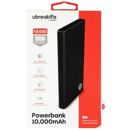 ubreakifix 10,000mAh Powerbank for iOS and Android Dual USB - Black ...