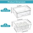2 Pack Large Stackable Storage Drawers,Easily Assemble Clear Acrylic Bathroom Closet Undersink ...