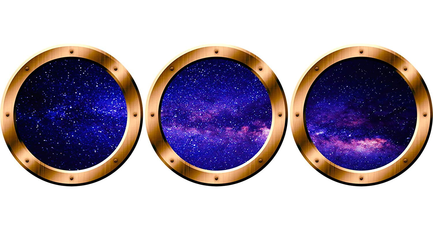 VWAQ Spaceship Window Wall Decals For Kids Rooms, Outer Space Window ...