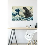 Godzilla - Great Wave Wall Poster, 22.375" x 34" - Walmart.com