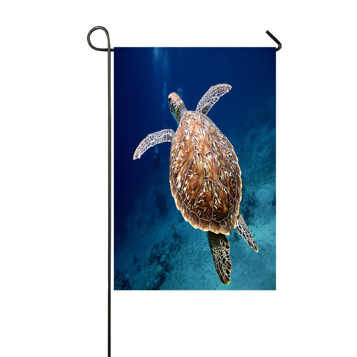 ECZJNT Swimming Turtle with Beautiful Shell Garden Flag Outdoor Flag ...
