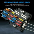 6Way Car Boot Power Distribution 12/24V Blade Fuse Holder Box Block ...