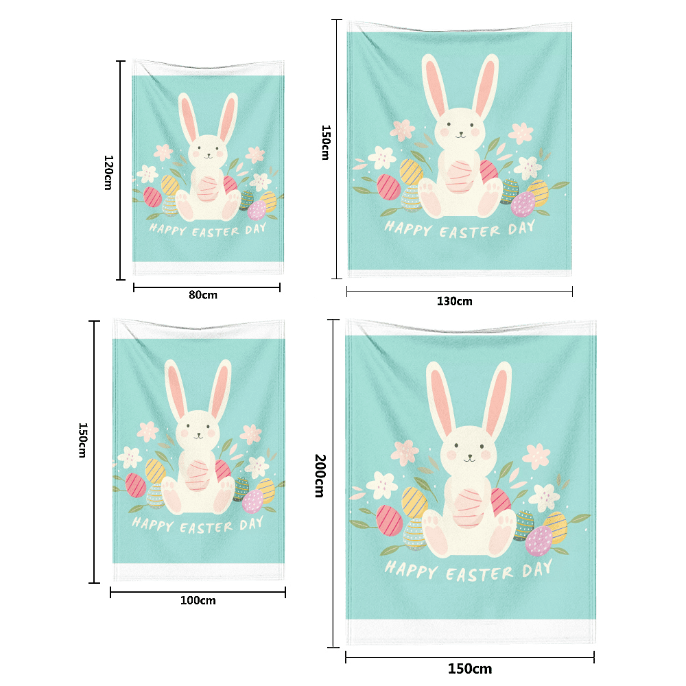 Easter Colorful Bunny Throws Blanket For Office, Bed, Sofa Warm ...