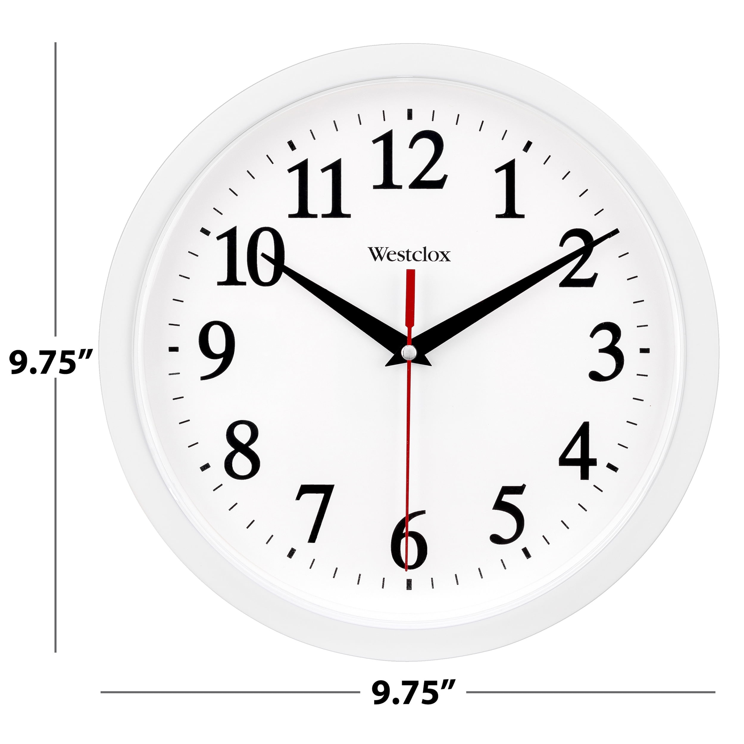 Westclox 9.75 Basic White Analog QA Wall Clock Oman | Ubuy
