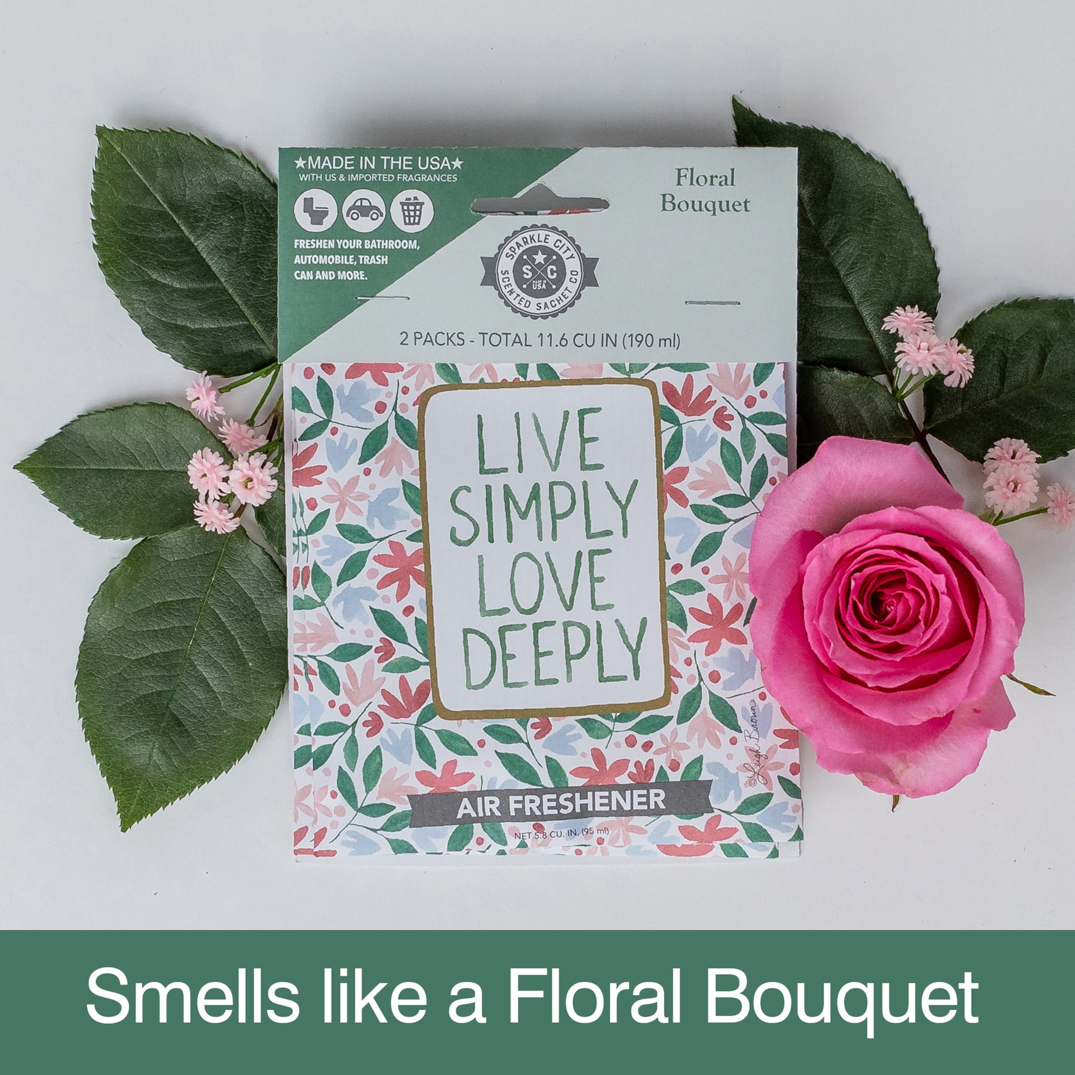 Sparkle City Scented Sachet 2 Pack, Live Simply Love Deeply - Walmart.com