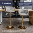 ZAFLY Adjustable Barstools, 360 Degree Swivel Bar Stool with Back at ...