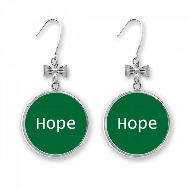 Hope Word Inspirational Quote Sayings Bow Earrings Drop Stud Pierced ...