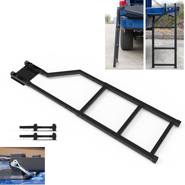 WOLFSTORM Universal Fit Tailgate Ladder Adjustable Rear Gate Step ...
