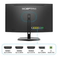 Sceptre 27-inch Curved Gaming Monitor, 240Hz, HDMI, 1ms, Built-in ...