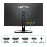 Sceptre 27-inch Curved Gaming Monitor, 240Hz, HDMI, 1ms, Built-in Speakers (C275B-FWT240 ...
