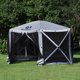 Mcombo 6-Sided Gazebo Portable Pop up Tent Canopy (6-8 Persons), Gray ...