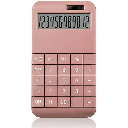 Electronic Calculators, 12-Digit LCD Large Display Dual Power Function Solar Calculator, Big ...